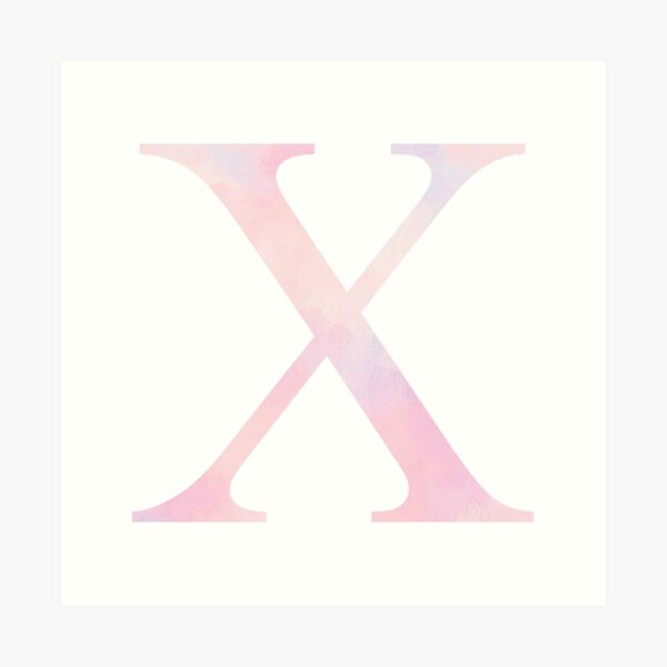 "CHI X BLUSH GREEK LETTER" Art Print by sonjanaher | Redbubble