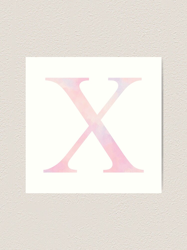 "CHI X BLUSH GREEK LETTER" Art Print by sonjanaher | Redbubble
