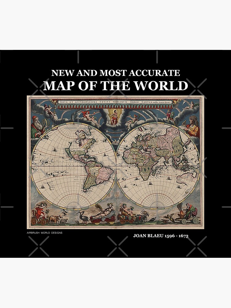 New Most Accurate Map Of The World Joan Blaeu Premium Matte Vertical ...