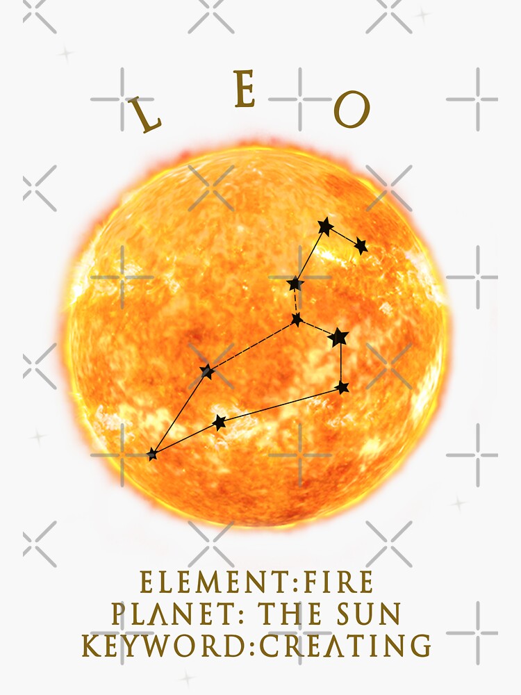 "LEO ZODIAC CONSTELLATION AESTHETIC ART " Sticker for Sale by ...