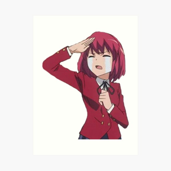 "Minori Sad Salute" Art Print for Sale by TristanLP | Redbubble