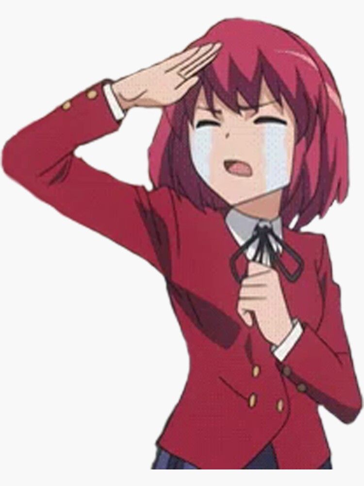 "Minori Sad Salute" Sticker for Sale by TristanLP | Redbubble