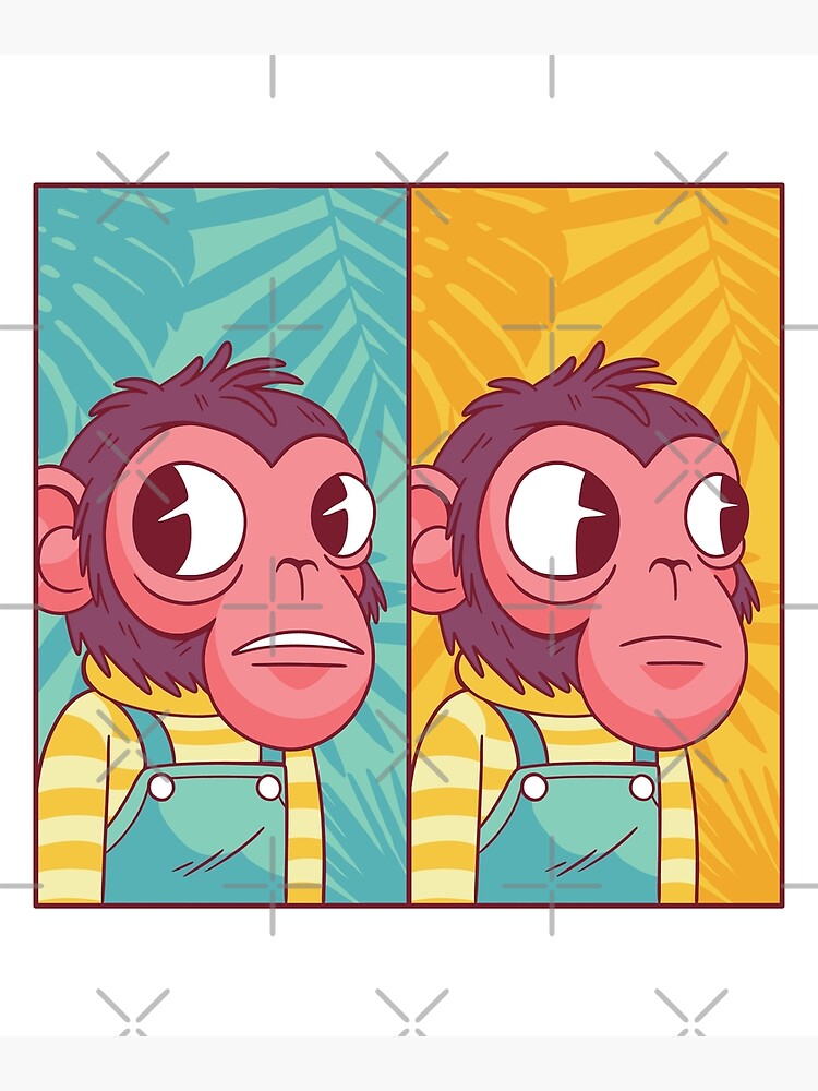 "monkey meme" Art Print for Sale by SurrealDesigns | Redbubble