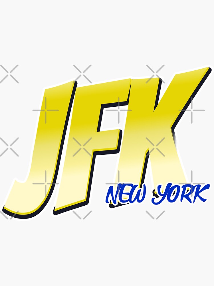 "JFK, New York, IATA airport code. " Sticker for Sale by MultistorieDog ...