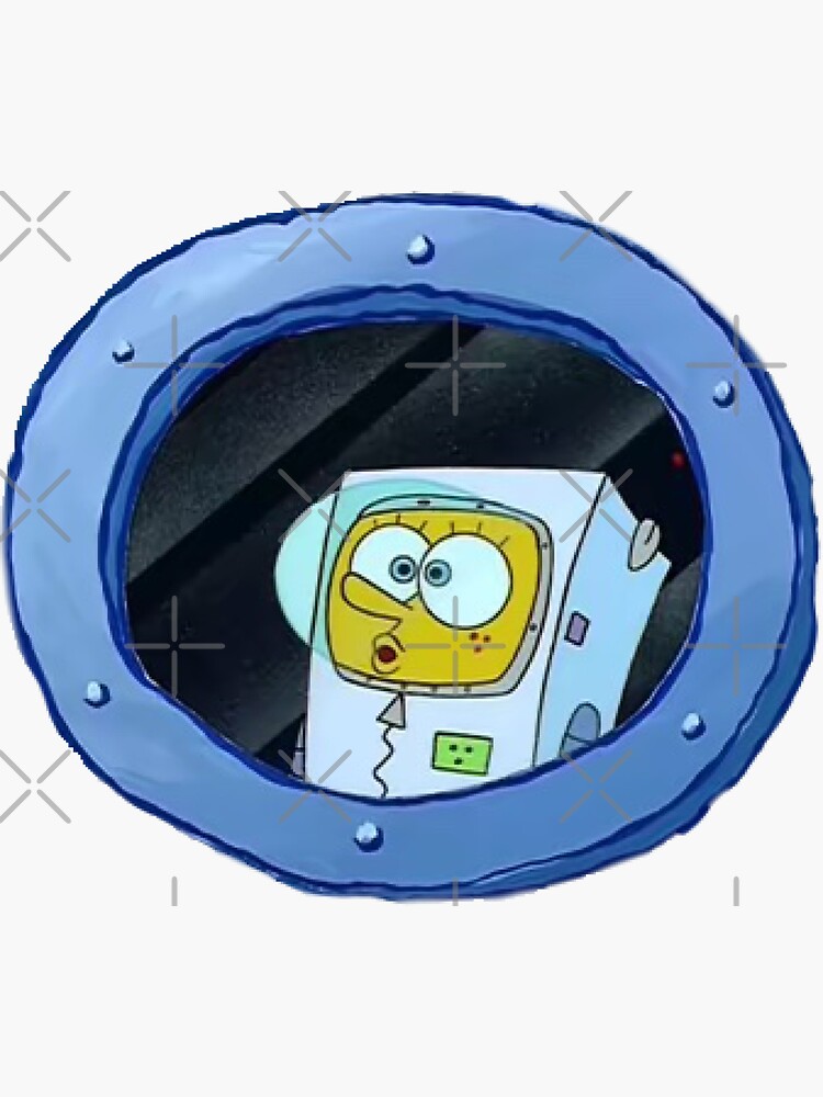 "Space Spongebob Looking Through Window " Sticker for Sale by ...