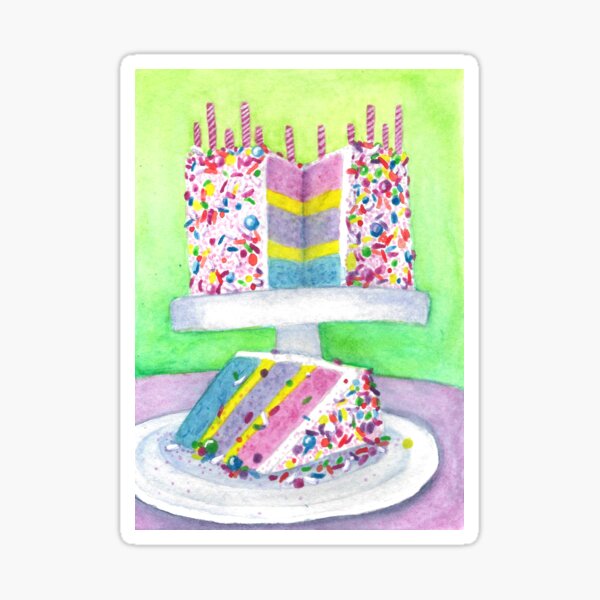 "Sprinkle Birthday Cake" Sticker by BunnyKissd | Redbubble