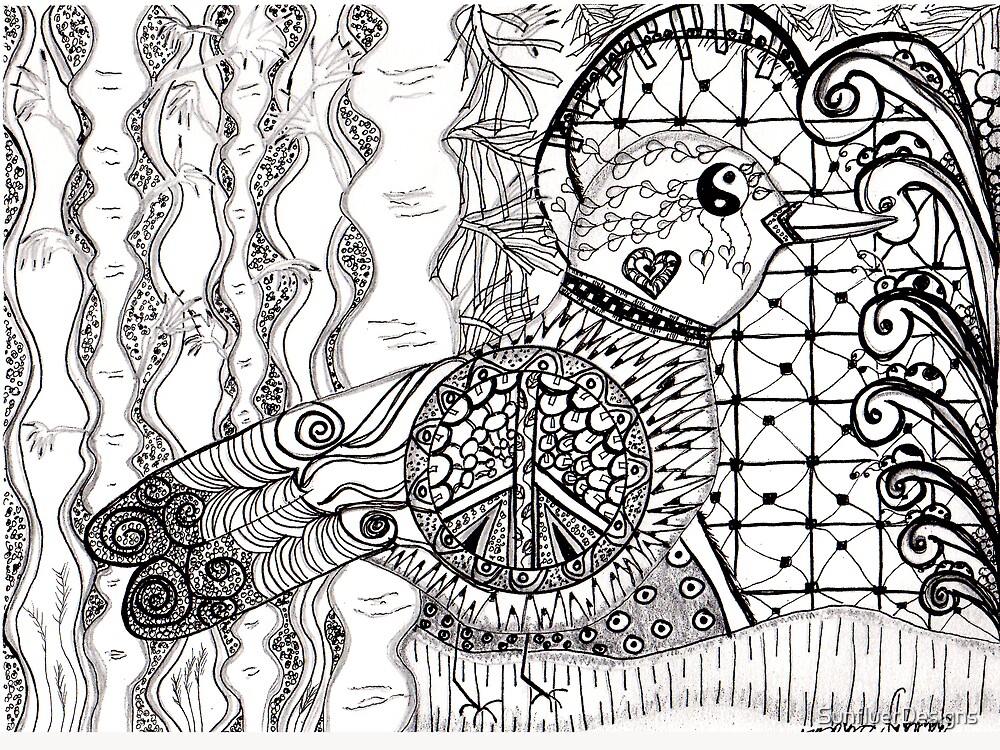 "Peace Dove Zentangle" by SunfluerDesigns | Redbubble