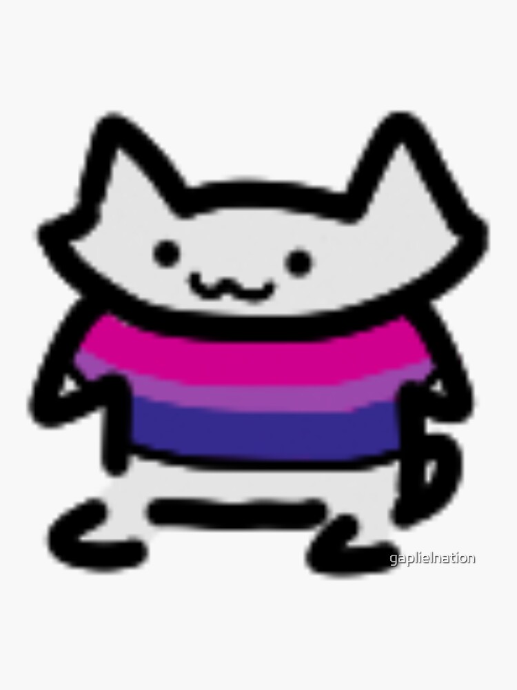 "Bisexual Pride Cat" Sticker by gaplielnation | Redbubble