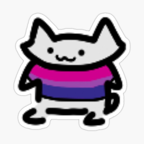 "Bisexual Pride Cat" Sticker by gaplielnation | Redbubble