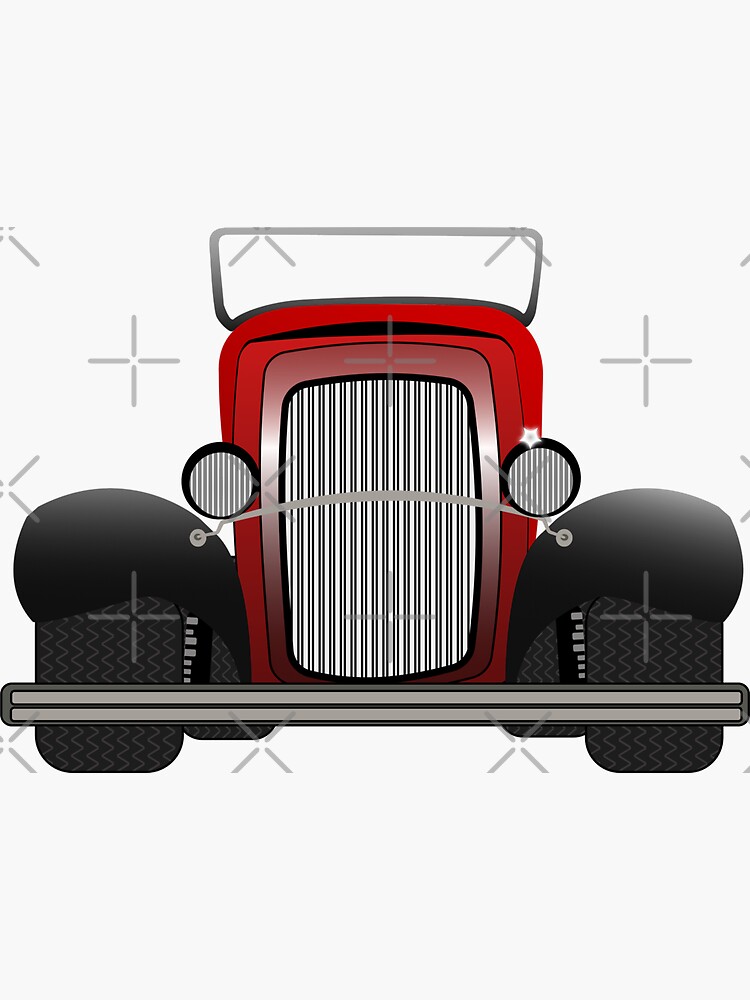 "1932 Ford Roadster Red" Sticker for Sale by Eduardo-Tavares | Redbubble