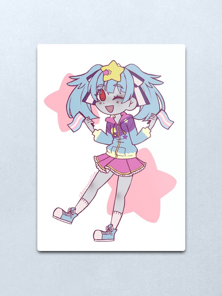 Trans Pride Lily Hoshikawa Zombie Metal Print By Cherryspiice Redbubble