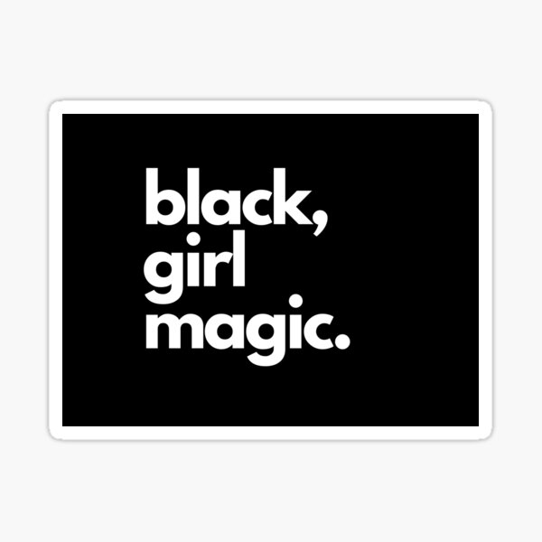 "Black girl magic logo" Sticker for Sale by sourceoflife | Redbubble