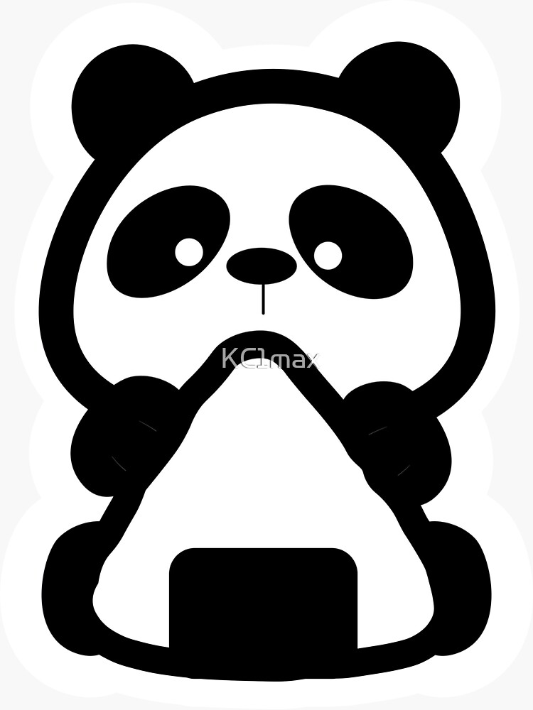 "kawaii baby panda hangry stiker" Sticker for Sale by KC1max | Redbubble