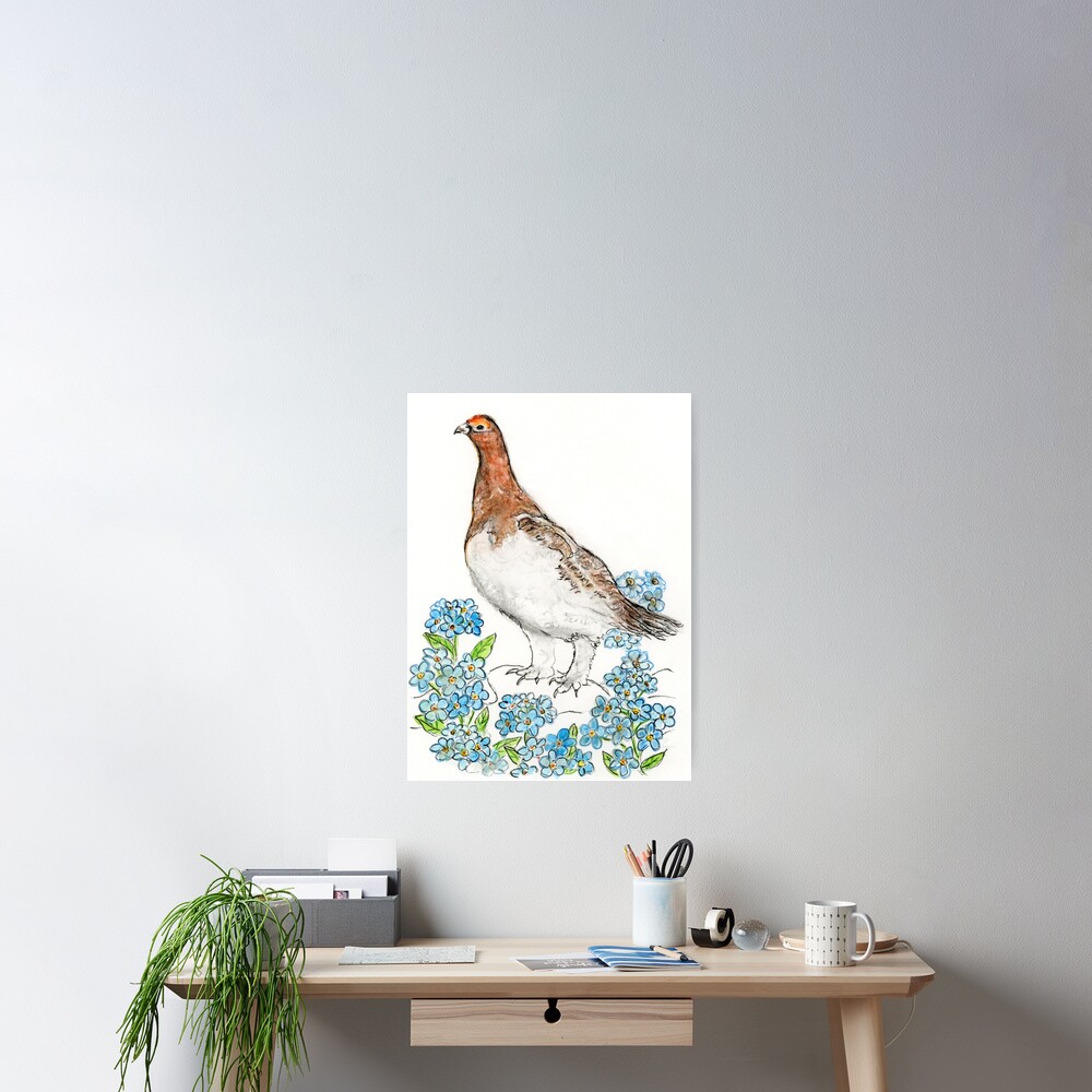 "Alaska State Bird and Flower" Art Board Print for Sale by anniem49 ...