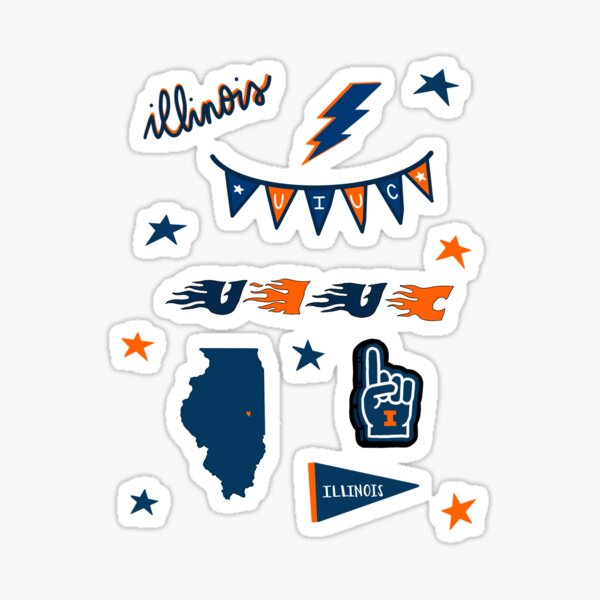 "UIUC collage " Sticker for Sale by Eliseparkman | Redbubble