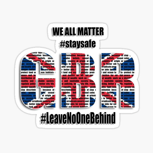 "Stay Safe, Leave no one behind." Sticker for Sale by 23andahalf ...