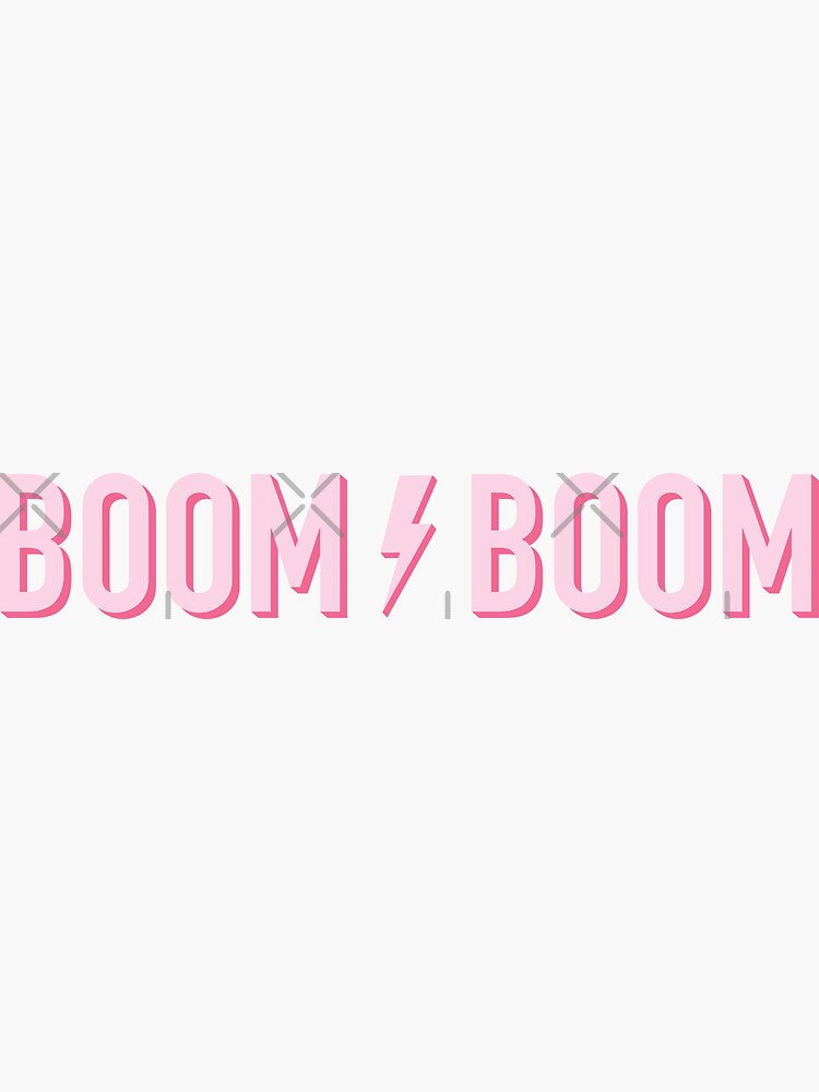 "BOOM BOOM PINK LIGHTNING" Sticker for Sale by sonjanaher | Redbubble