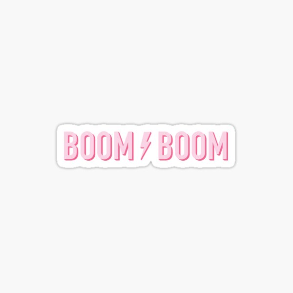 "BOOM BOOM PINK LIGHTNING" Sticker for Sale by sonjanaher | Redbubble