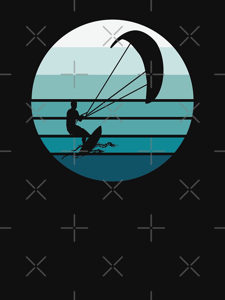 "Retro Kiteboarder - a cool design for people who love to Kiteboard" T ...