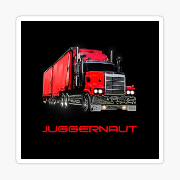 "Red Juggernaut" Sticker by QuarterMoon | Redbubble