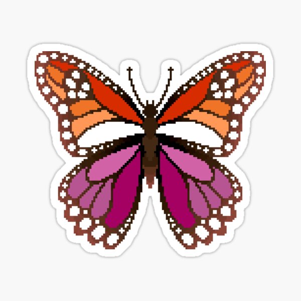 "Lesbian Pride Butterfly" Sticker for Sale by MetallicWings15 | Redbubble