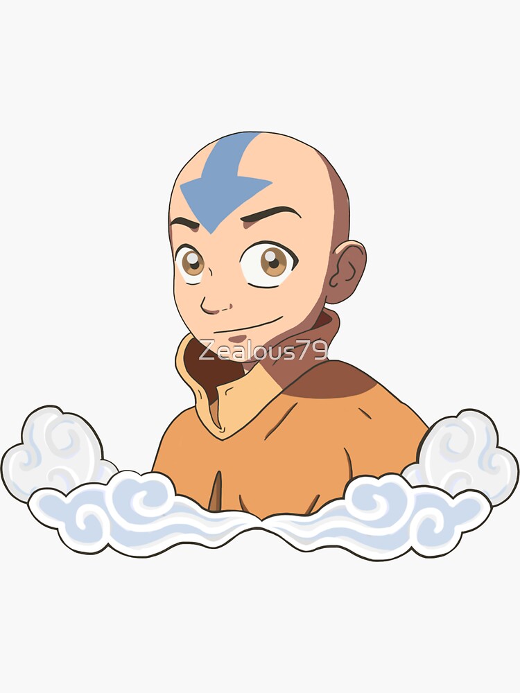 "Avatar Aang " Sticker by Zealous79 | Redbubble