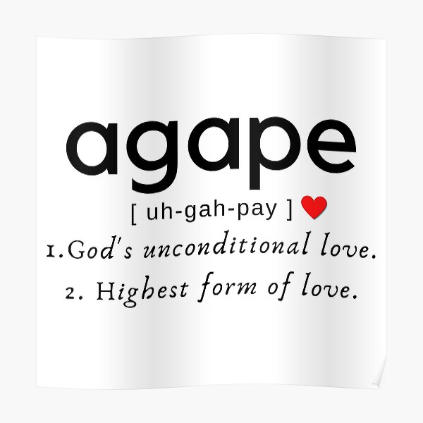 "Agape Love" Poster for Sale by jencastro | Redbubble
