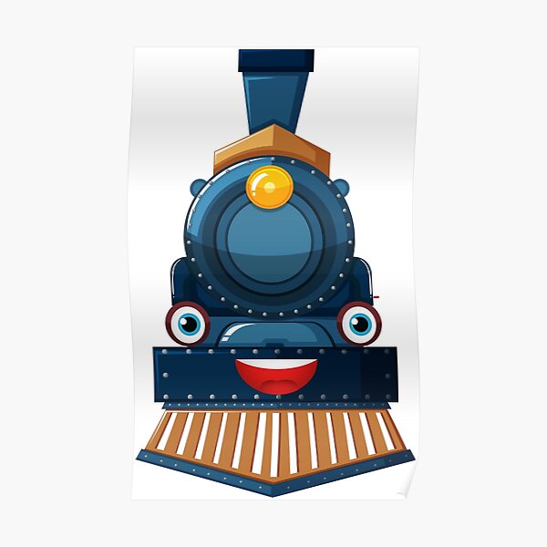 "smiley train t-shirt " Poster by Meddali | Redbubble