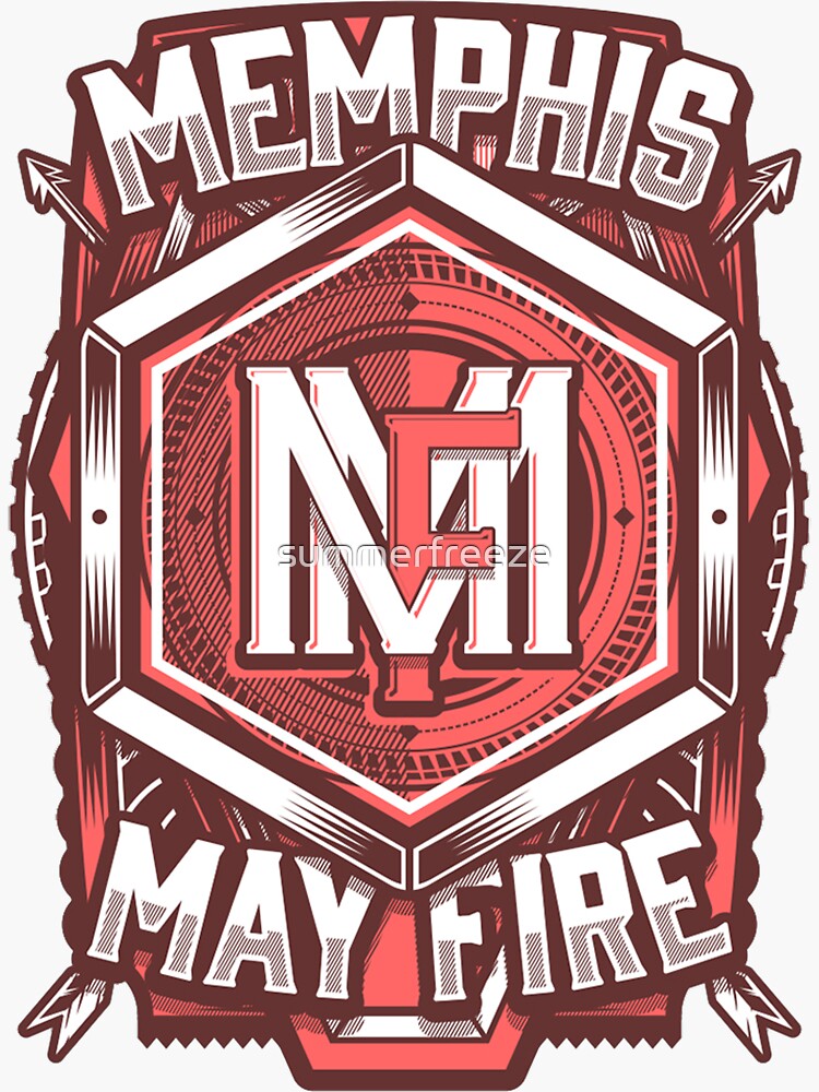 "Memphis May Fire Shield" Sticker for Sale by summerfreeze | Redbubble