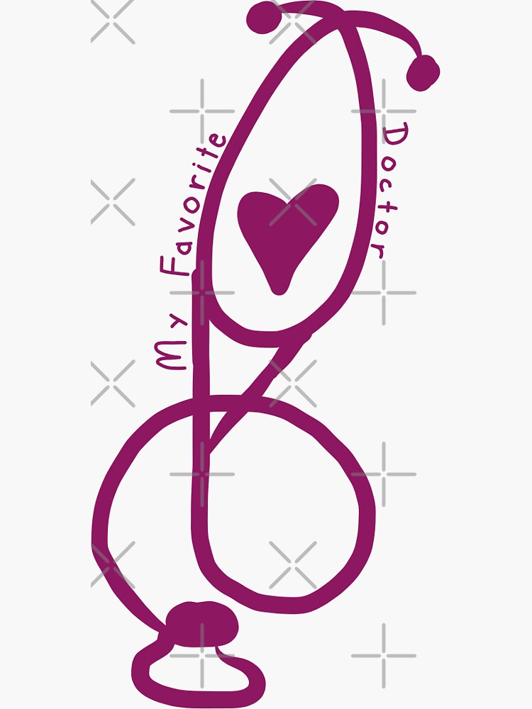 "My Favorite Doctor" Sticker by BerryArtBiz | Redbubble