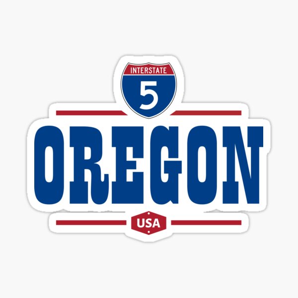 "Oregon Interstate 5 USA" Sticker for Sale by Kiwidom | Redbubble