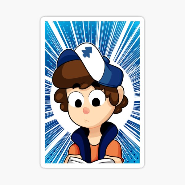 "Dipper Pines" Sticker for Sale by cats-bro | Redbubble
