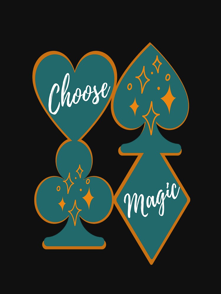 "Choose Magic-orange stars magician saying" T-shirt for Sale by ...