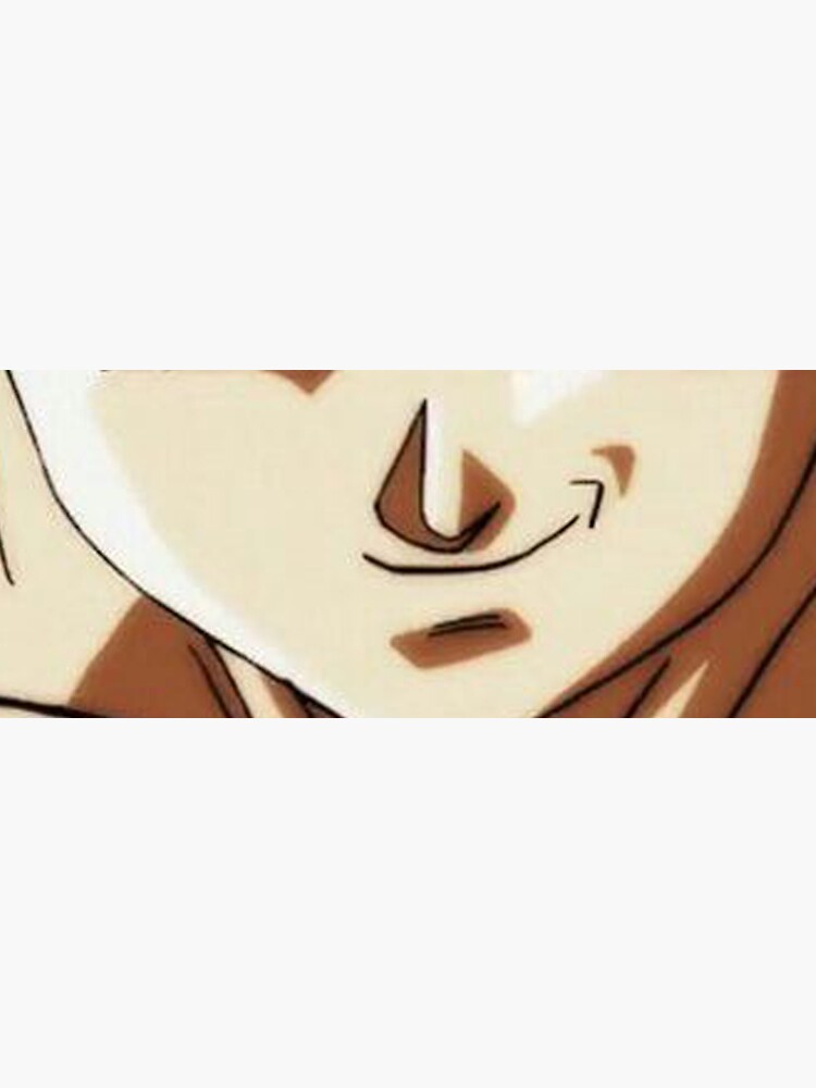 "Goku/Kakarot Smirk " Sticker for Sale by undergroundnerd | Redbubble