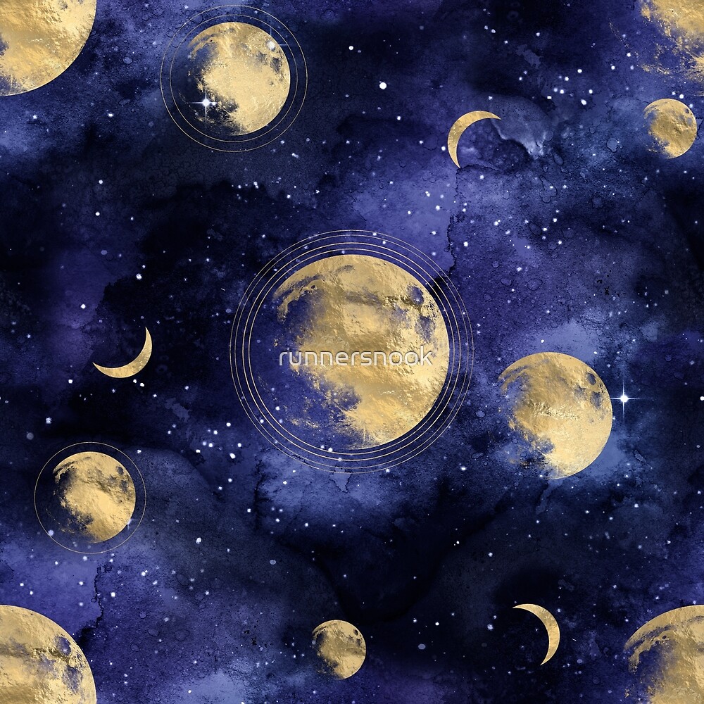"Galaxy Pattern / Moon Abstract Design 1" by runnersnook | Redbubble