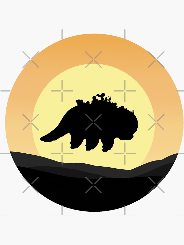 "Team Avatar on Appa" Sticker for Sale by malice7222 | Redbubble