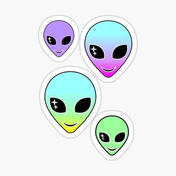 "Alien Sticker Pack" Sticker by ions-and-eons | Redbubble