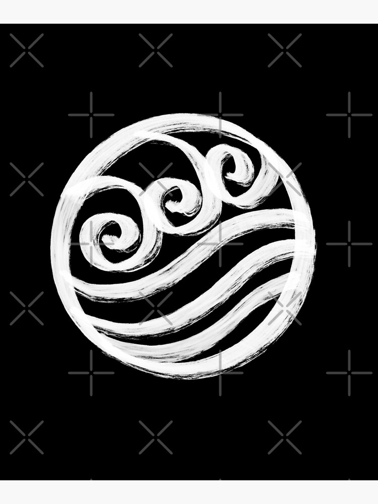"Avatar Water Tribe Symbol (Black Background)" Art Print by ...
