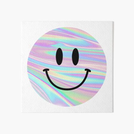 "Holographic Smiley Face :) Happy face" Art Board Print by adamnicolson ...