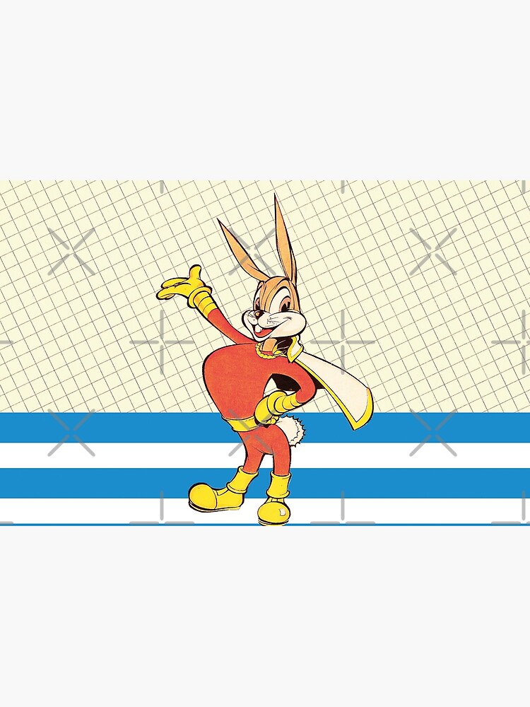 " the super bunny is there. With his red cape he flies through the air ...