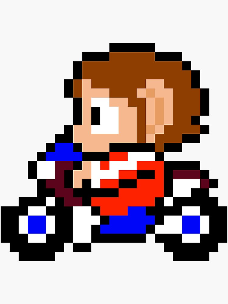 "8-Bit Bike Boy" Sticker by HelluvaDallas | Redbubble
