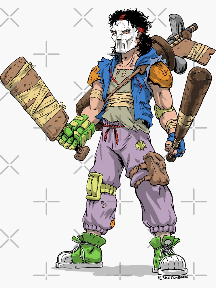 "Casey Jones TMNT " Sticker for Sale by Sketchbooks | Redbubble