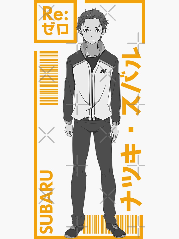 "Subaru Natsuki - Re:Zero - Typography 1" Sticker by Chumbo21 | Redbubble