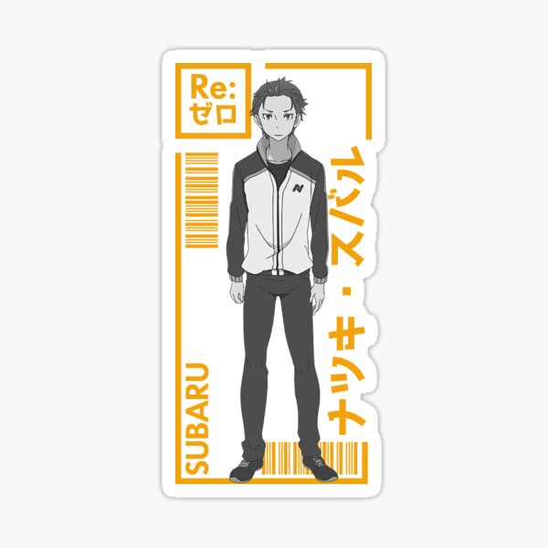 "Subaru Natsuki - Re:Zero - Typography 1" Sticker by Chumbo21 | Redbubble