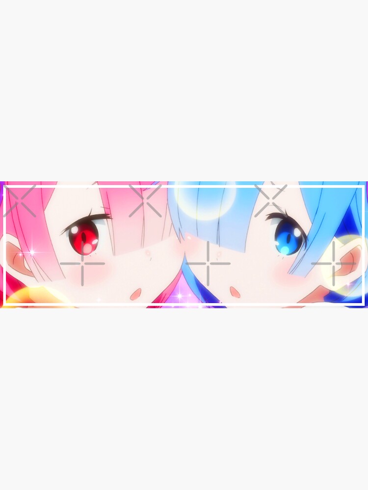 "Rem Ram - Re:Zero - Banner 2" Sticker by Chumbo21 | Redbubble