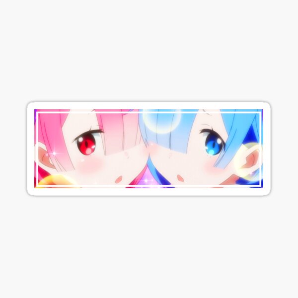 "Rem Ram - Re:Zero - Banner 2" Sticker by Chumbo21 | Redbubble