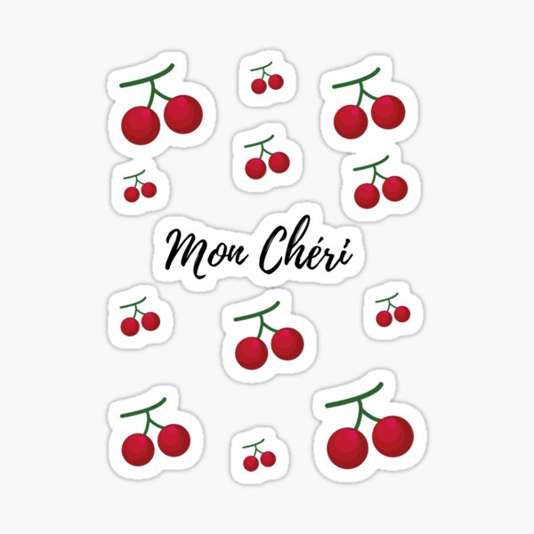 "Mon Chéri " Sticker by Joeyandco | Redbubble