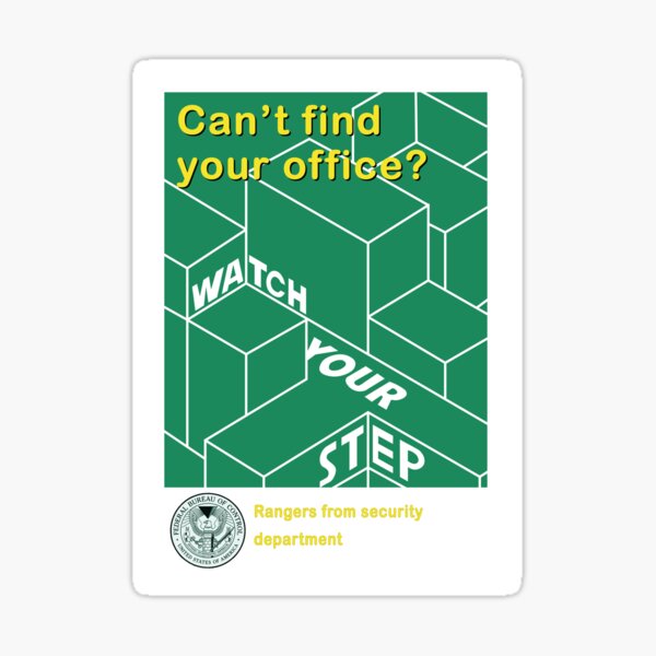 "Federal Bureau of Control Advisory Poster 1" Sticker for Sale by ...