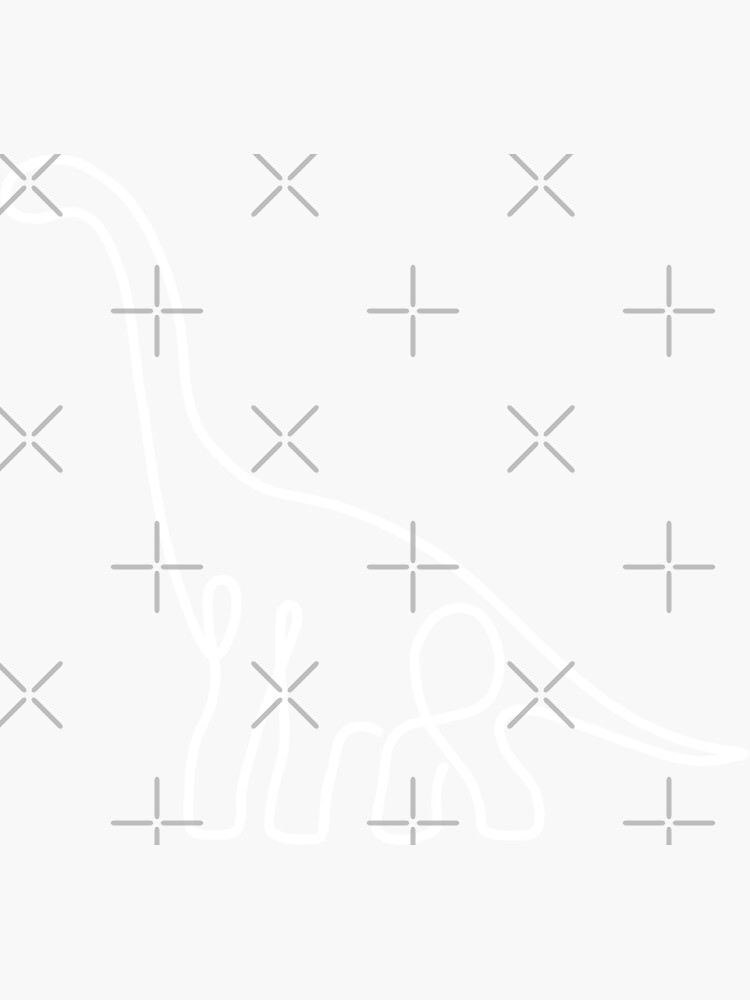 "Continuous Line Diplodocus" Sticker for Sale by littledinosaurs ...