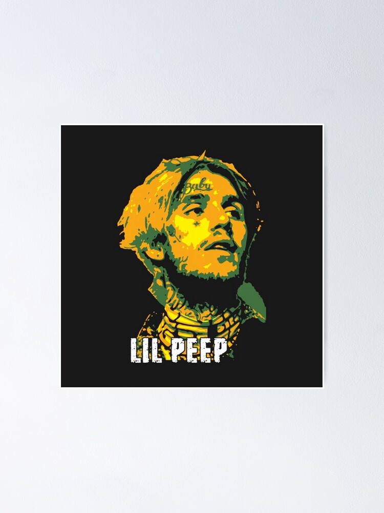 "Lil Peep Portrait Drawing Art Original Design" Poster by nmrkdesigns ...